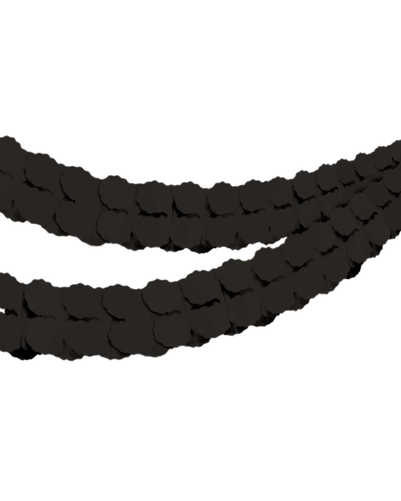 Black Paper Garland – Poppies for Grace