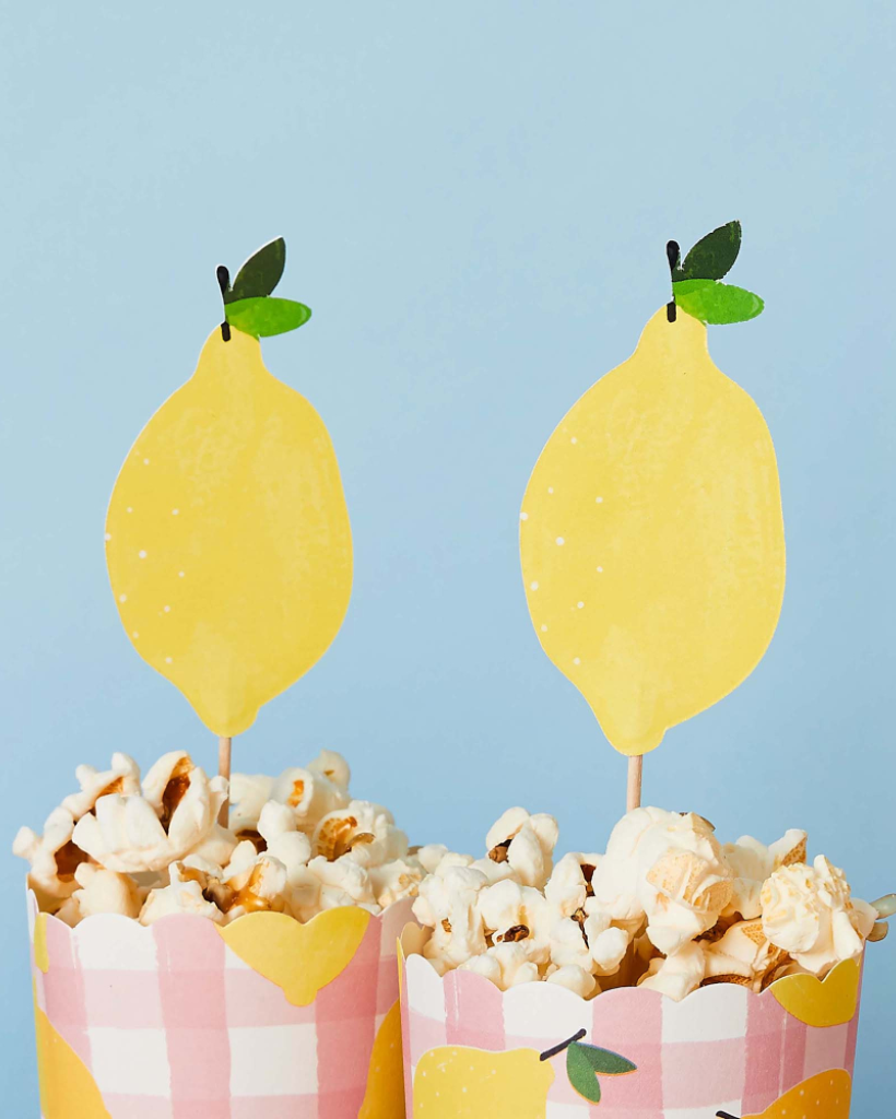 Lemon Food Picks – Poppies for Grace