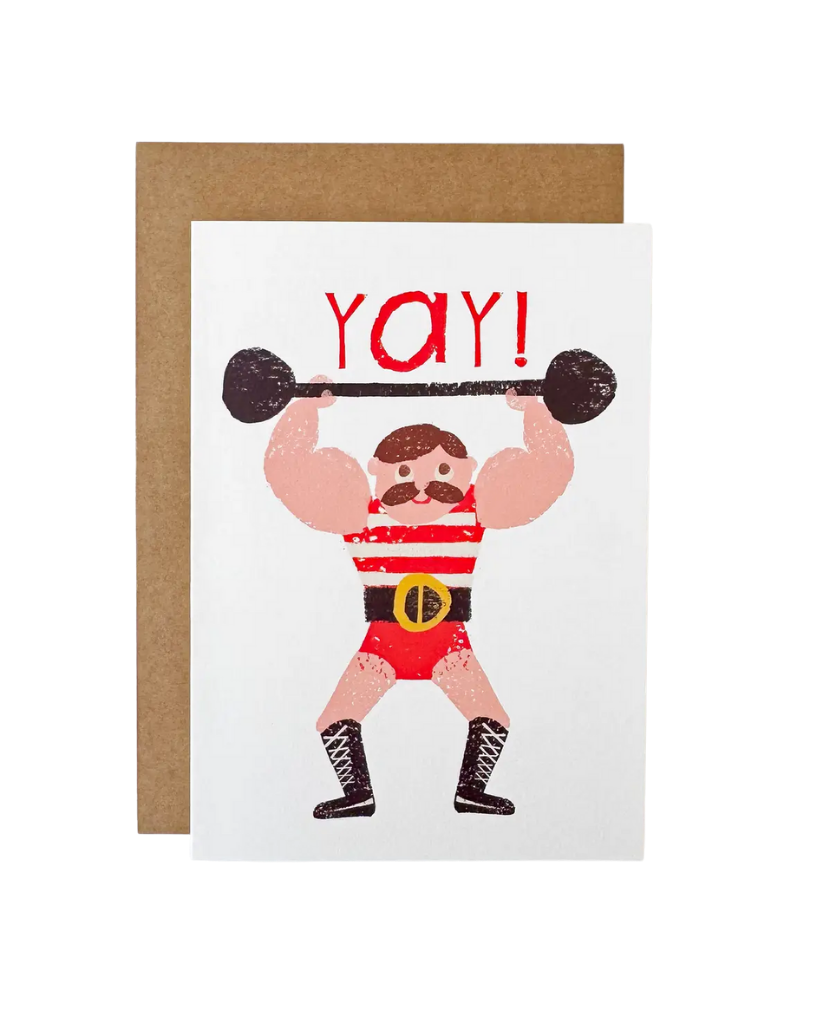 Yay Circus Strongman Card – Poppies for Grace
